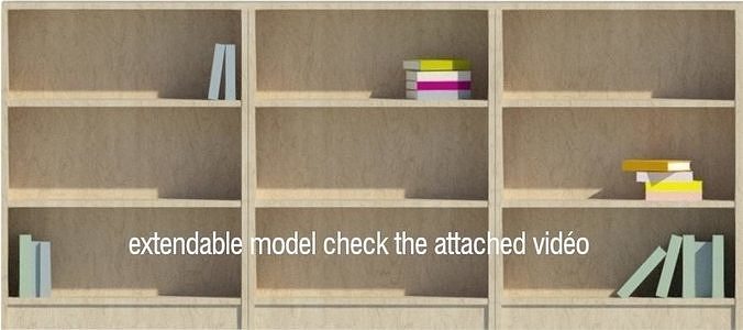ikea bookcase revit model 3D model rigged | CGTrader