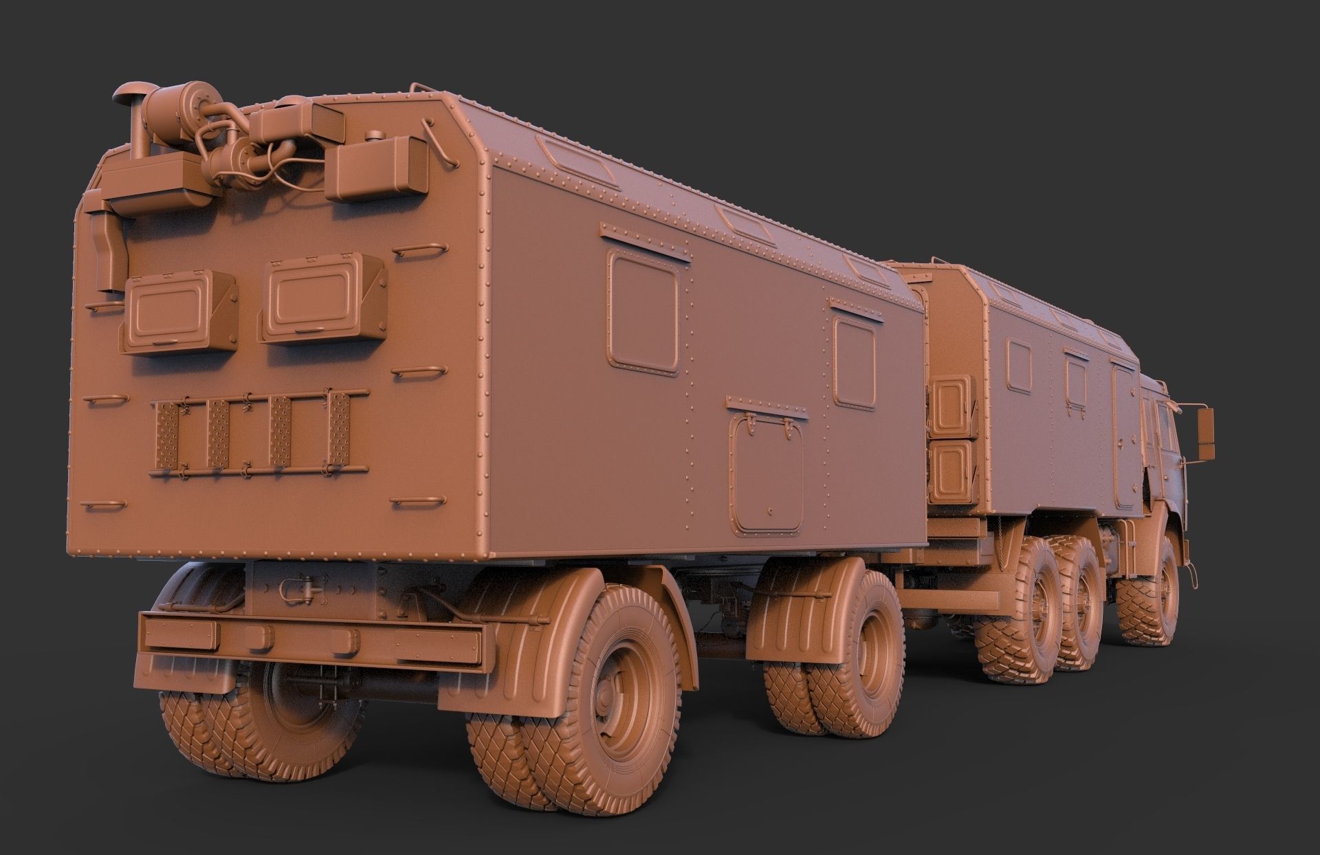 Kamaz Command vehicle Command trailer 3D model | CGTrader