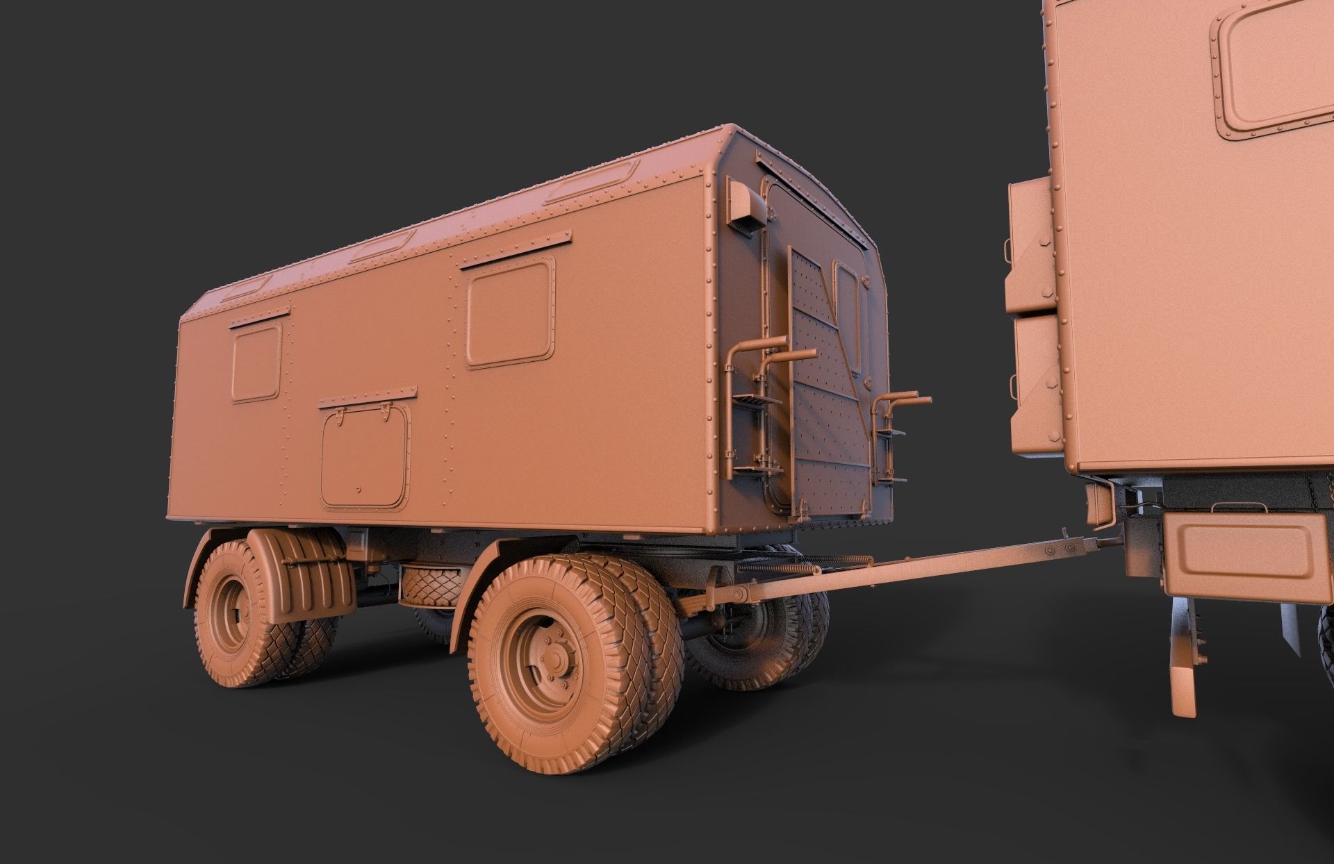 Kamaz Command vehicle Command trailer 3D model | CGTrader