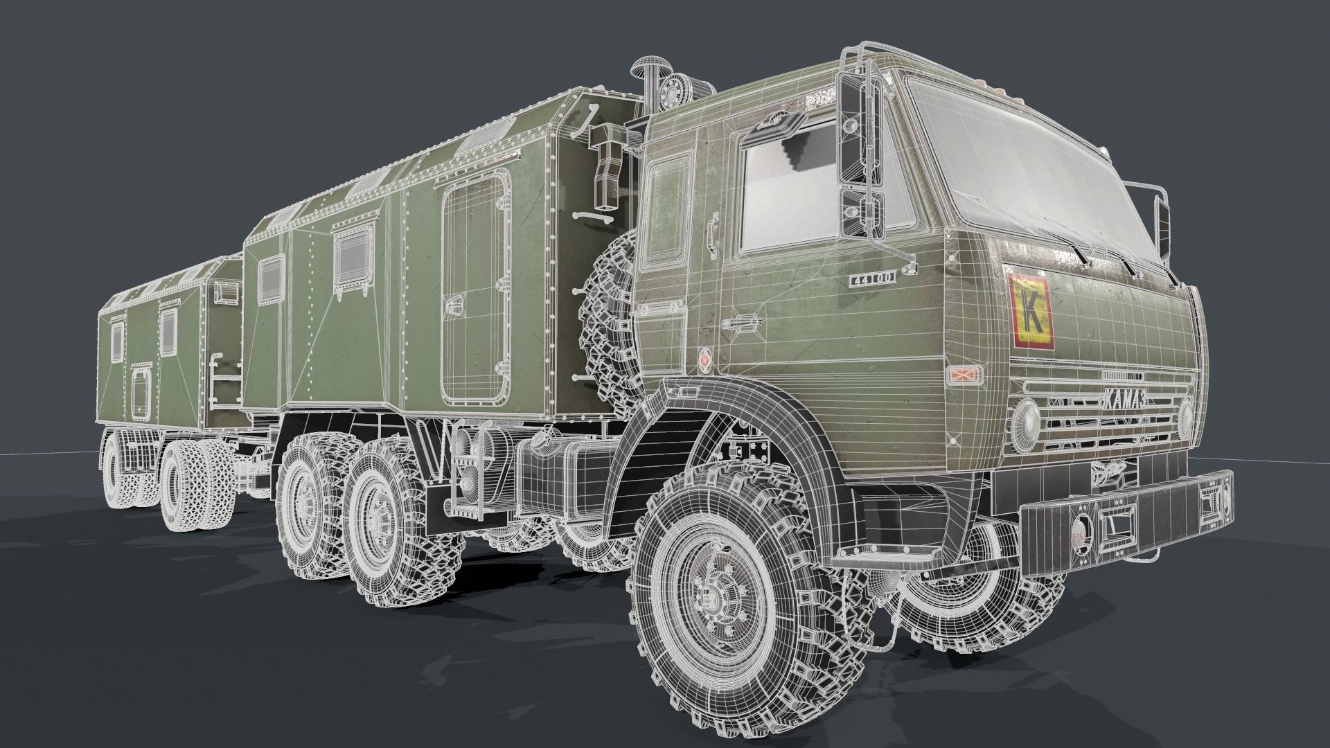 Kamaz Command vehicle Command trailer 3D model | CGTrader