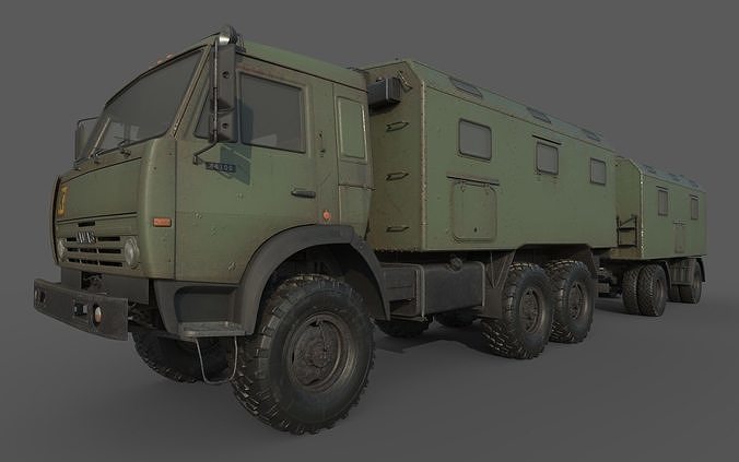 Kamaz Command vehicle Command trailer 3D model | CGTrader