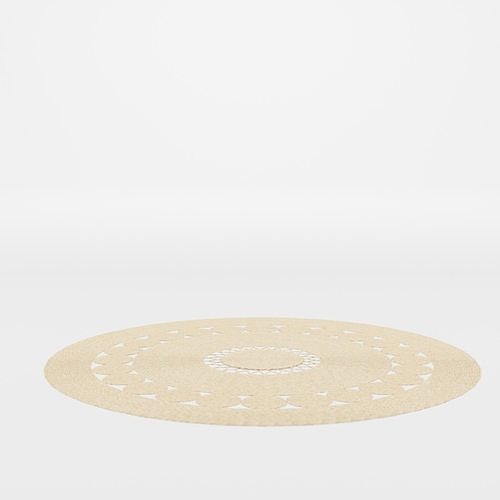 3D model 3D Model of a round rug VR / AR / low-poly | CGTrader