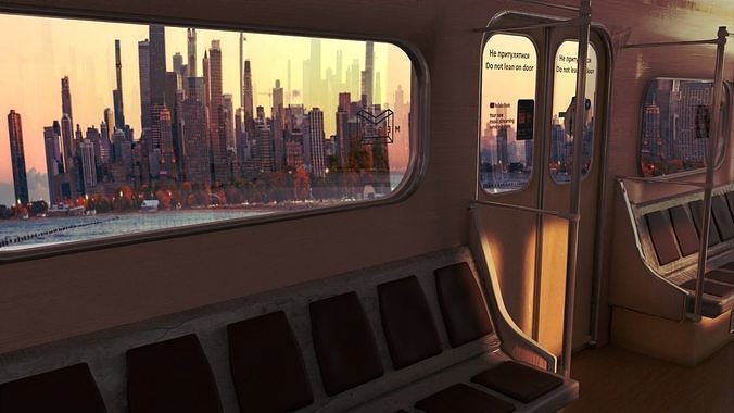 Subway train 3D model animated | CGTrader