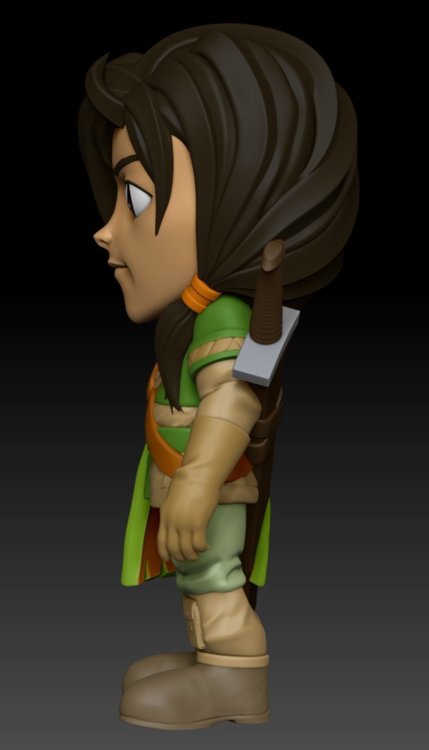 Golden Sun Felix Cartoon Chubby Chibi Figure 3D model 3D printable ...