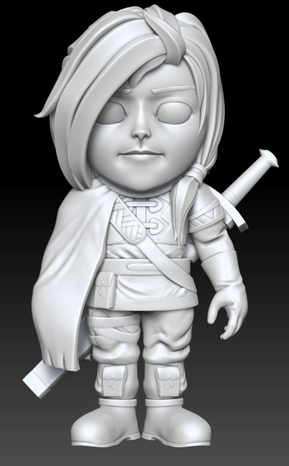 Golden Sun Felix Cartoon Chubby Chibi Figure 3D model 3D printable ...