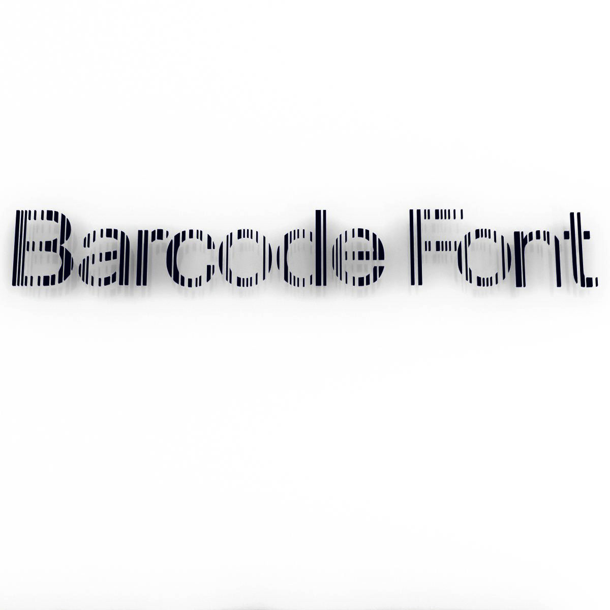 Barcode Font 3D model | CGTrader