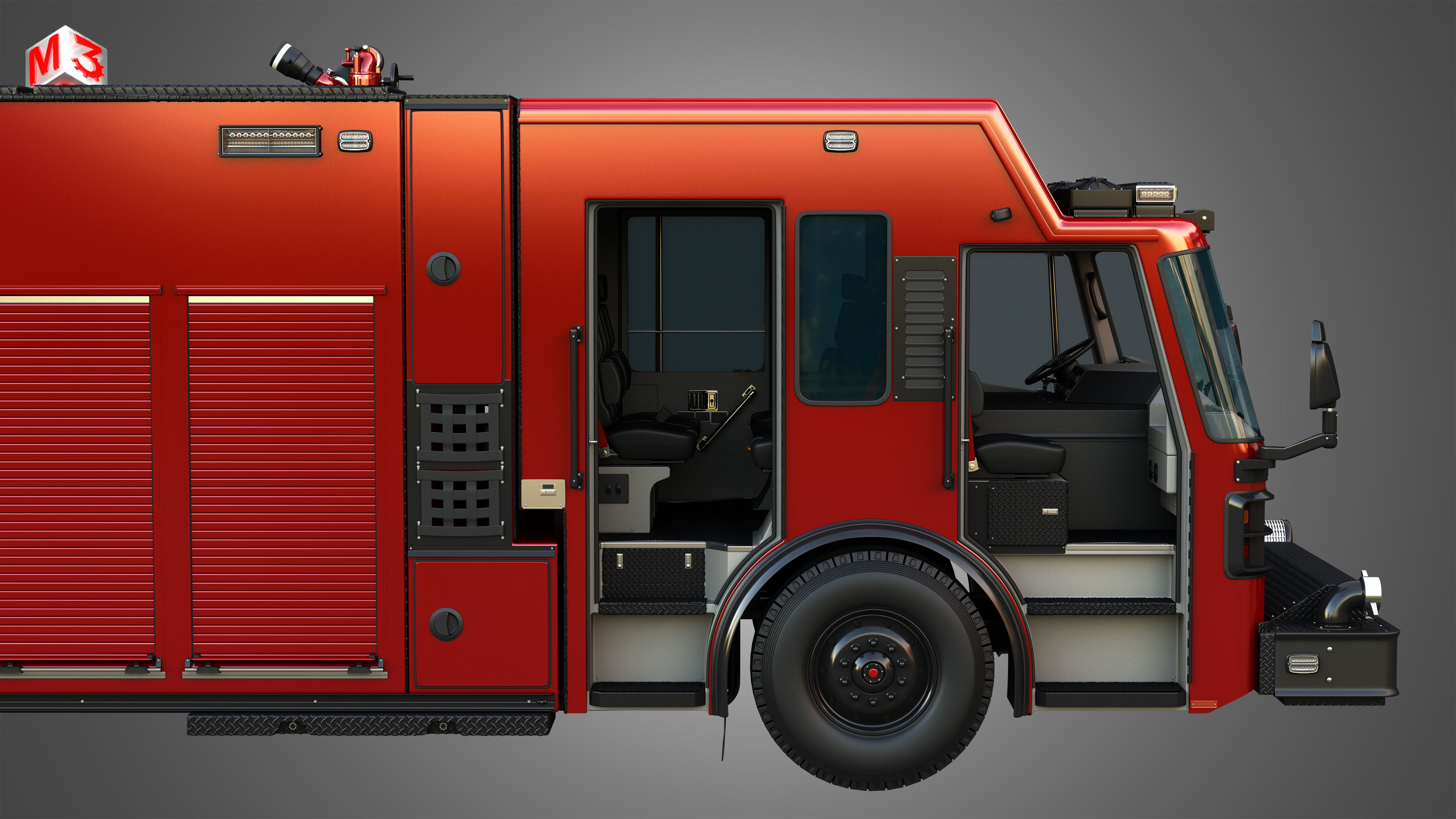 H-6480 - Fire Apparatus - MVP Rescue Pumper 3D model | CGTrader