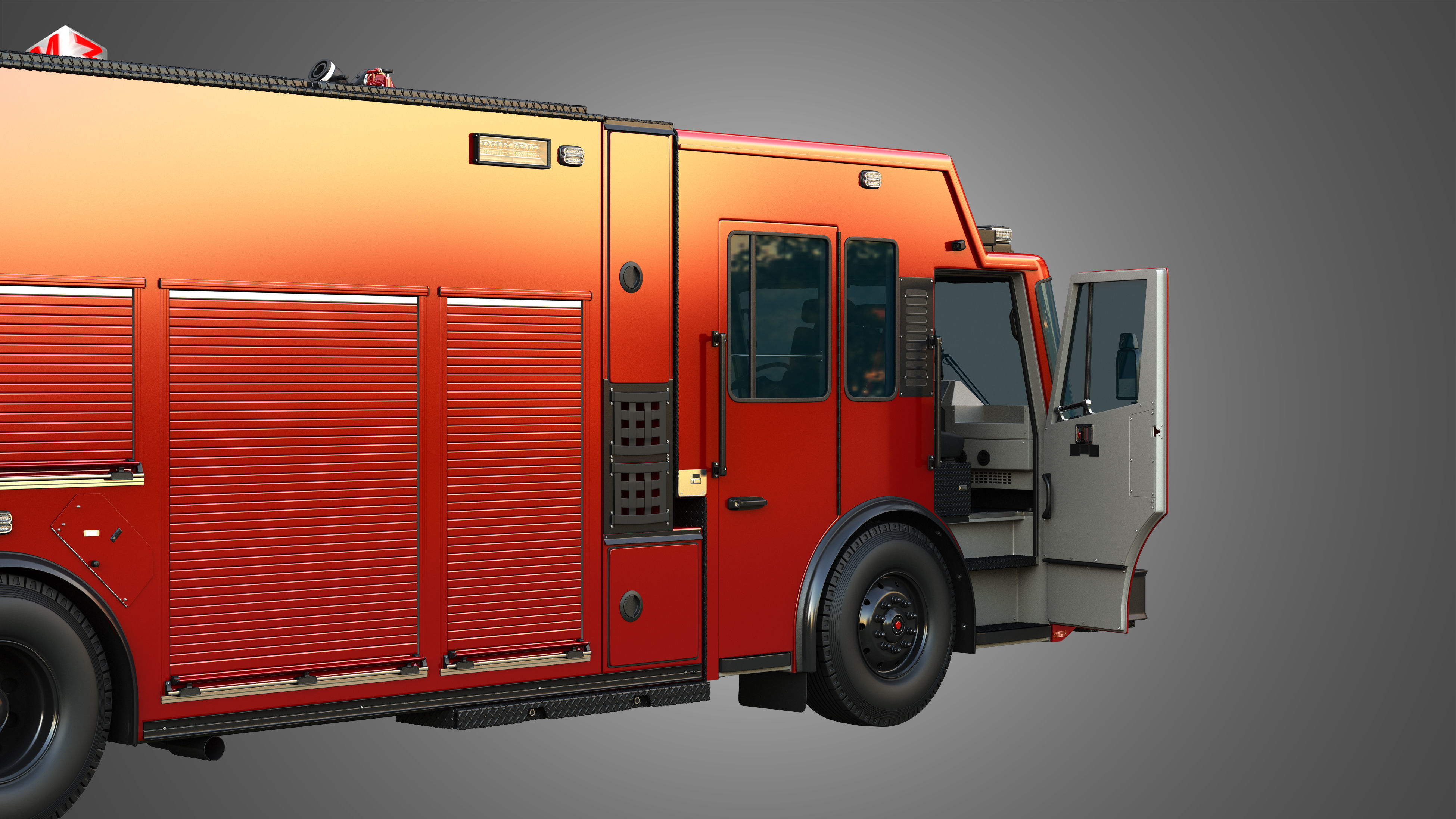 H-6480 - Fire Apparatus - MVP Rescue Pumper 3D model | CGTrader