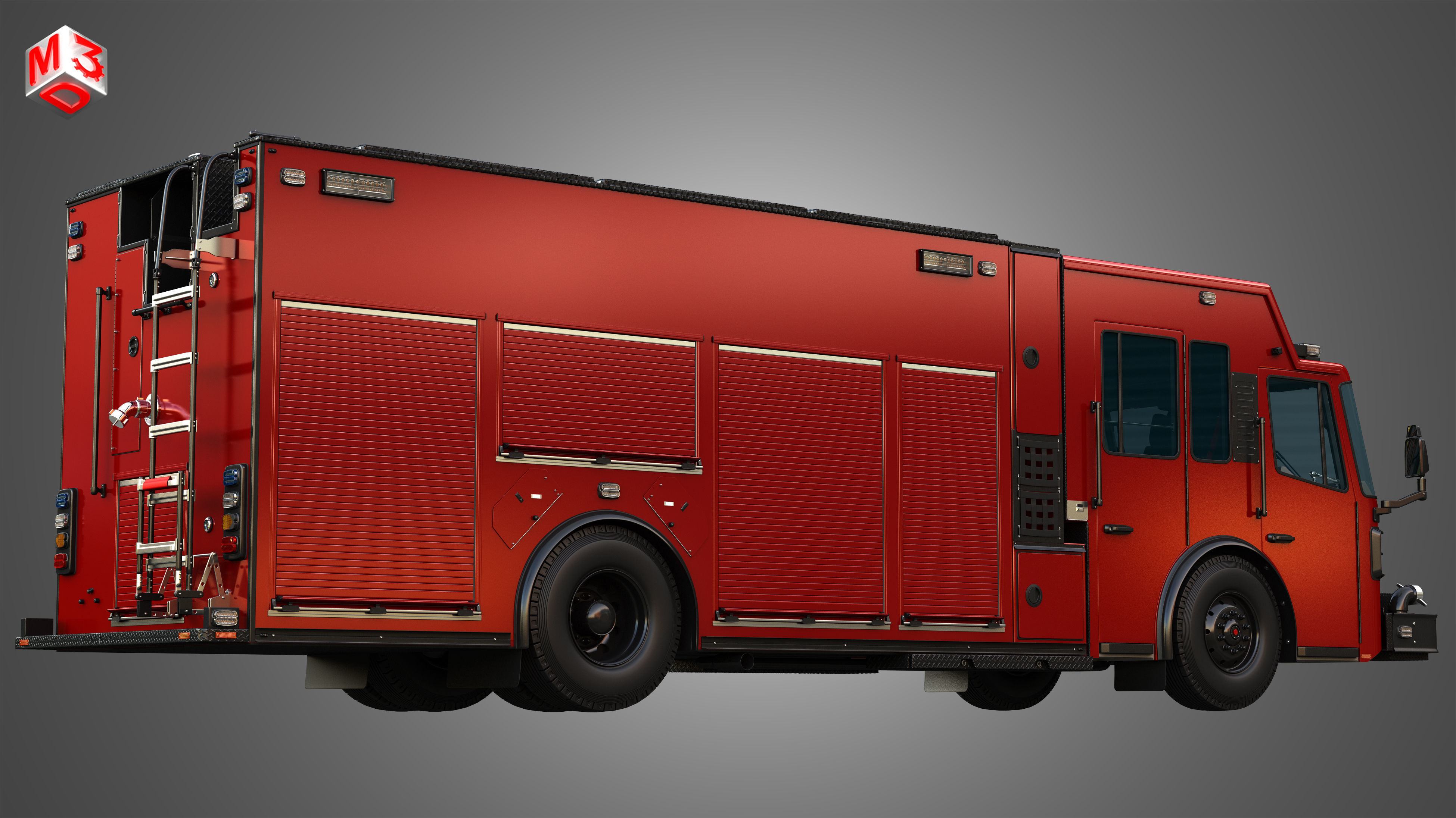 H-6480 - Fire Apparatus - MVP Rescue Pumper 3D model | CGTrader