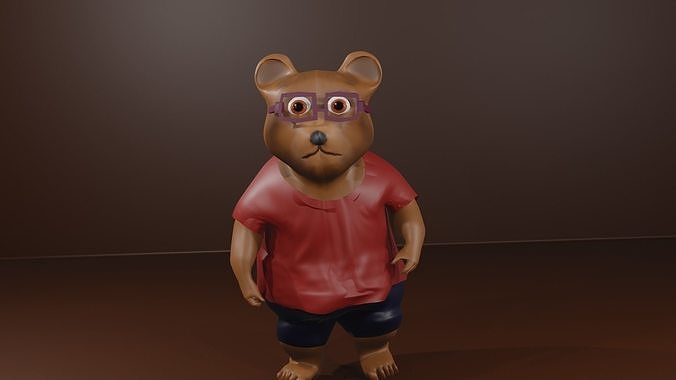 3D model 3d Bear cartoon VR / AR / low-poly | CGTrader