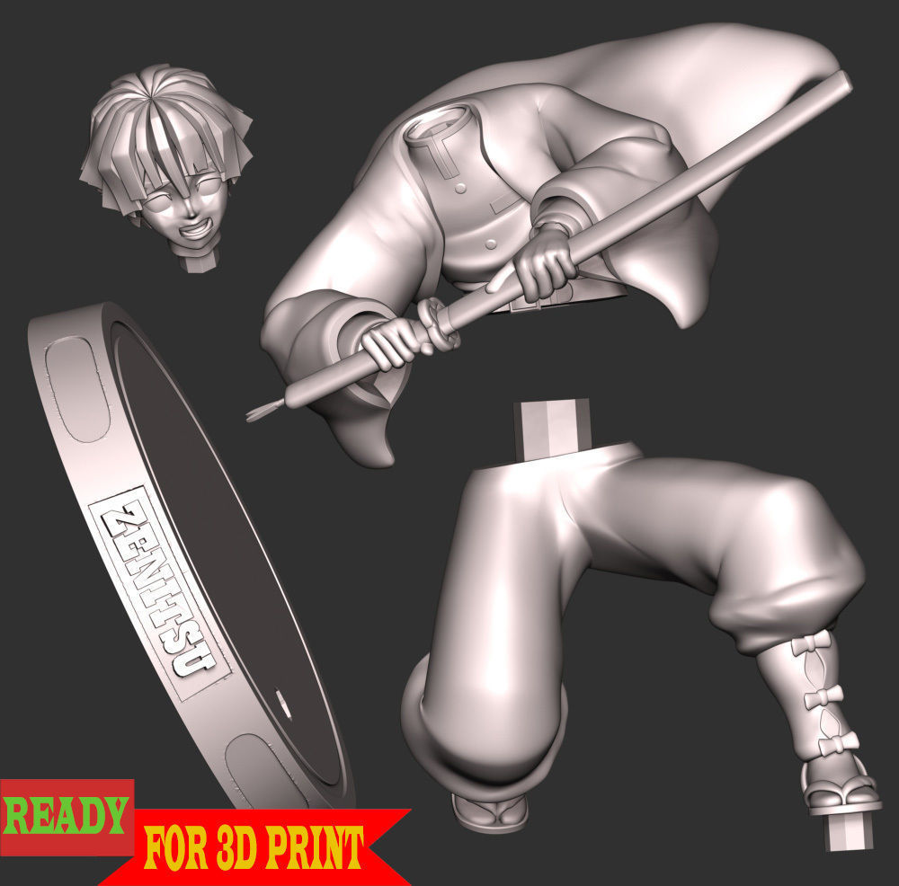 Zenitsu Agatsuma - Demon Slayer 3D model 3D printable | CGTrader