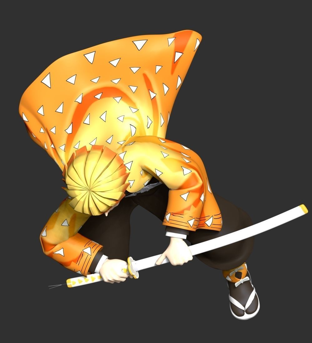Zenitsu Agatsuma - Demon Slayer 3D model 3D printable | CGTrader