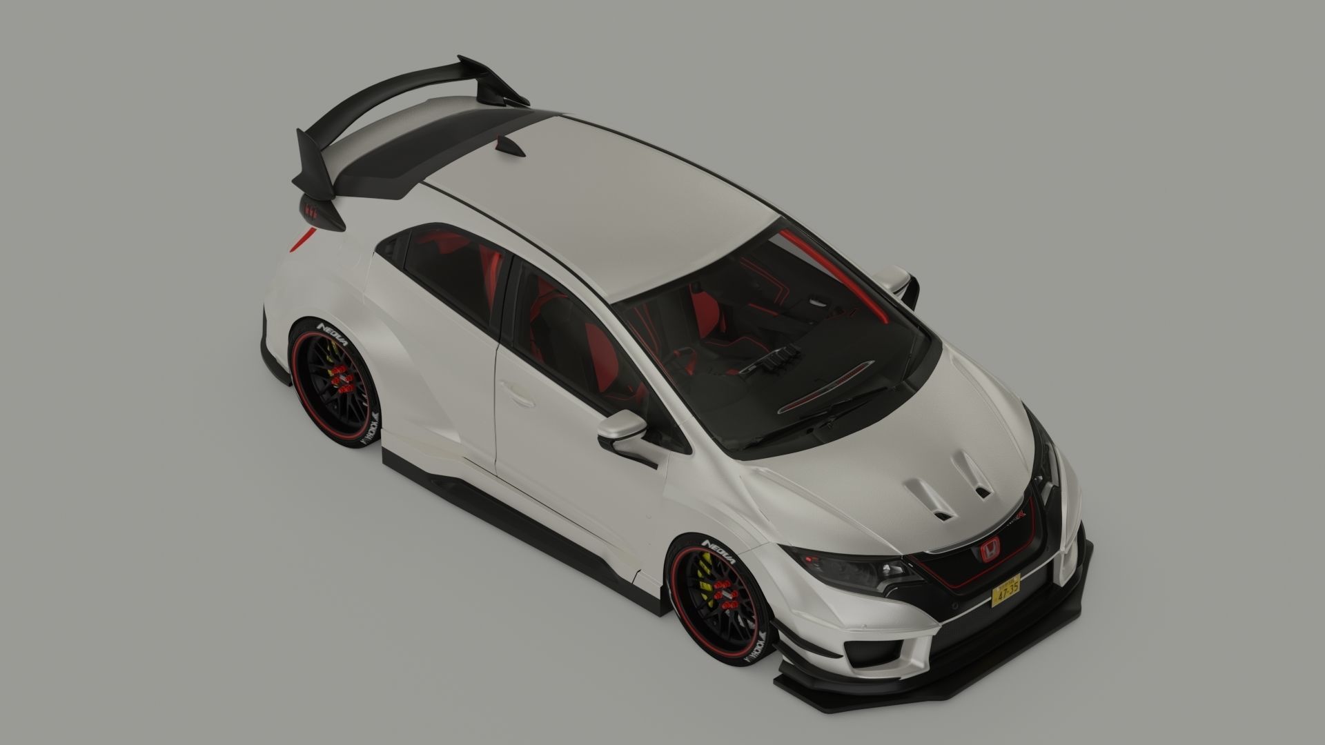 Civic Type R 2015 Custom Widebody Kit 3D model | CGTrader
