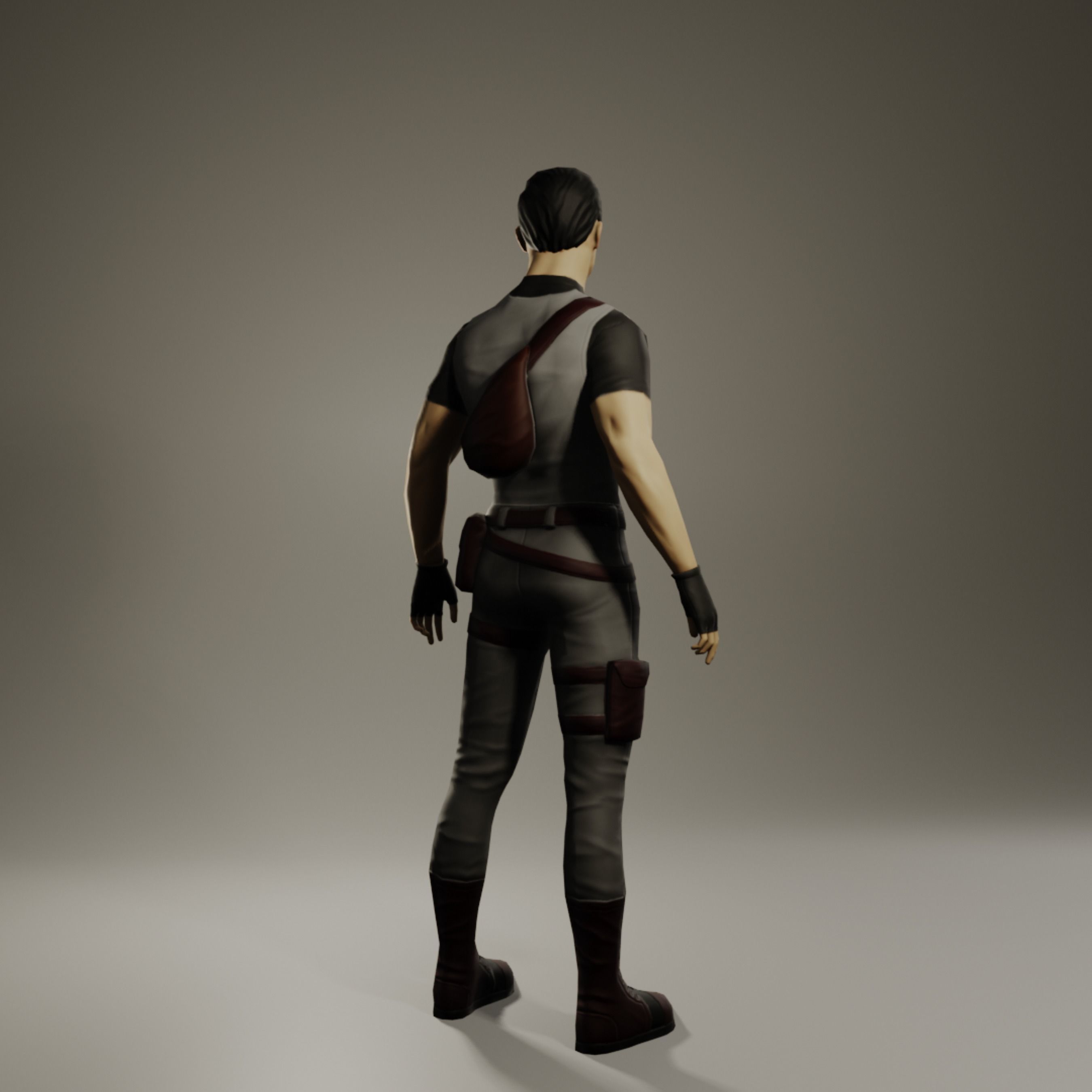 Male Adventurer Low Poly Char free VR / AR / low-poly 3D model animated ...