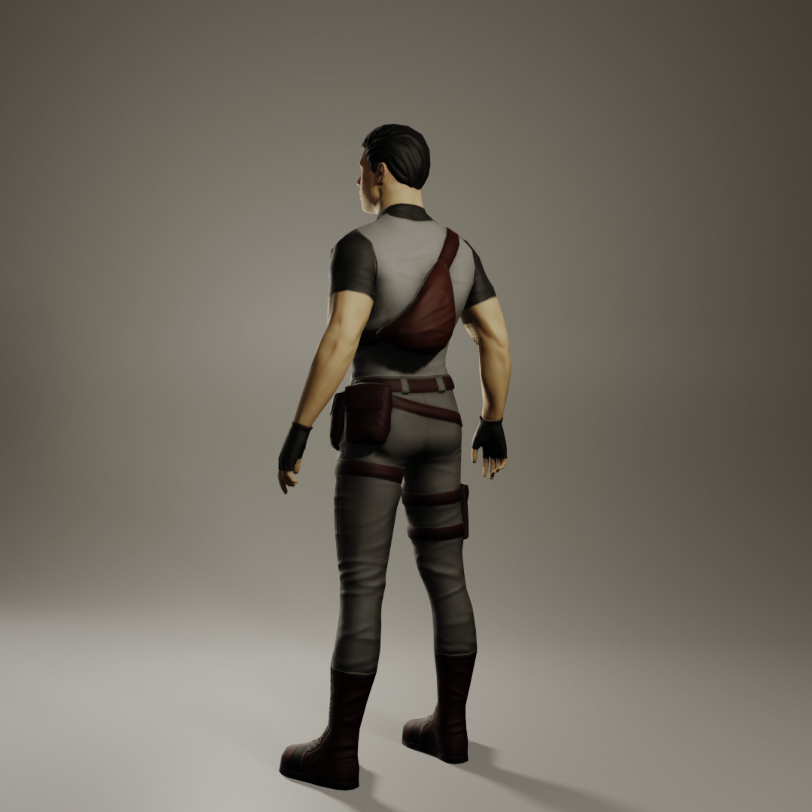 Male Adventurer Low Poly Char free VR / AR / low-poly 3D model animated ...