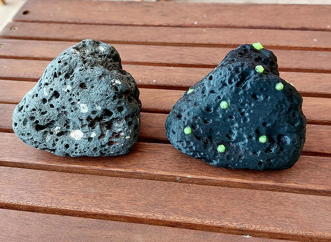 Vulcanic stone with or without christals 3D model 3D printable | CGTrader