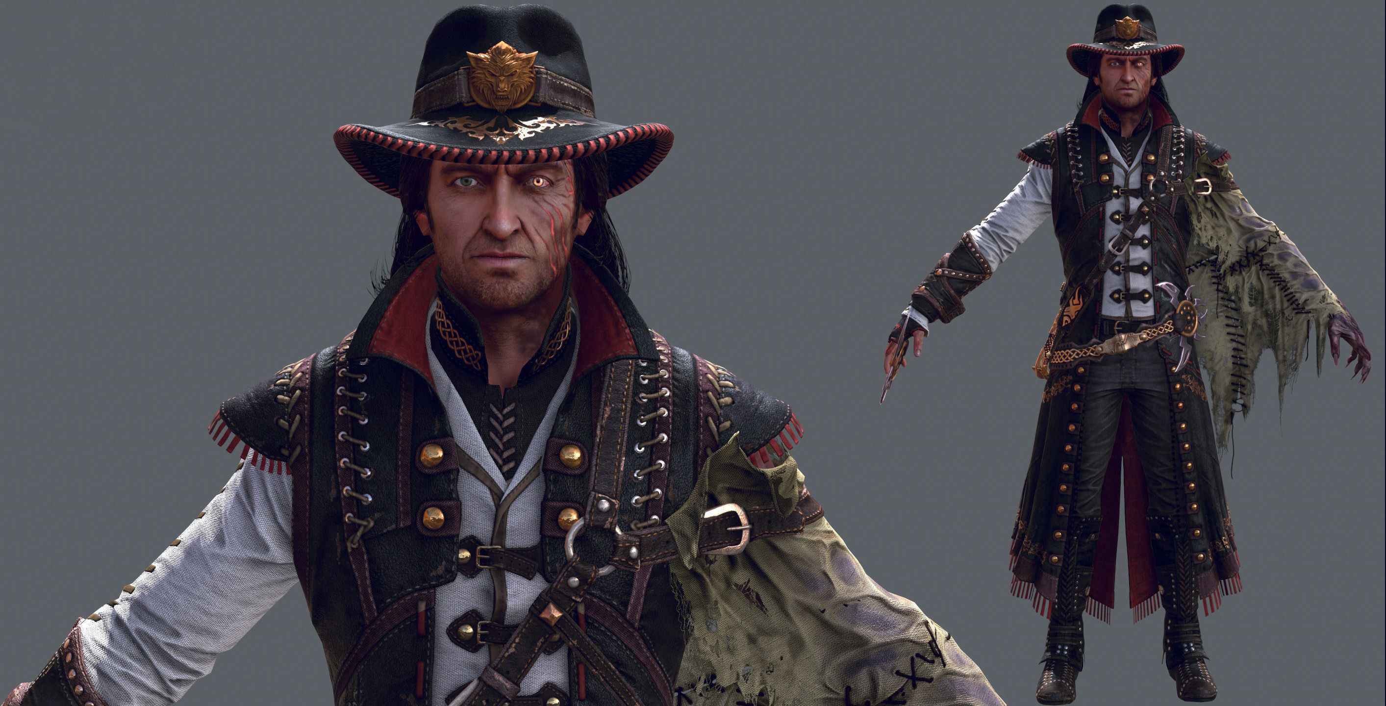 3D model wolf man -1 VR / AR / low-poly | CGTrader