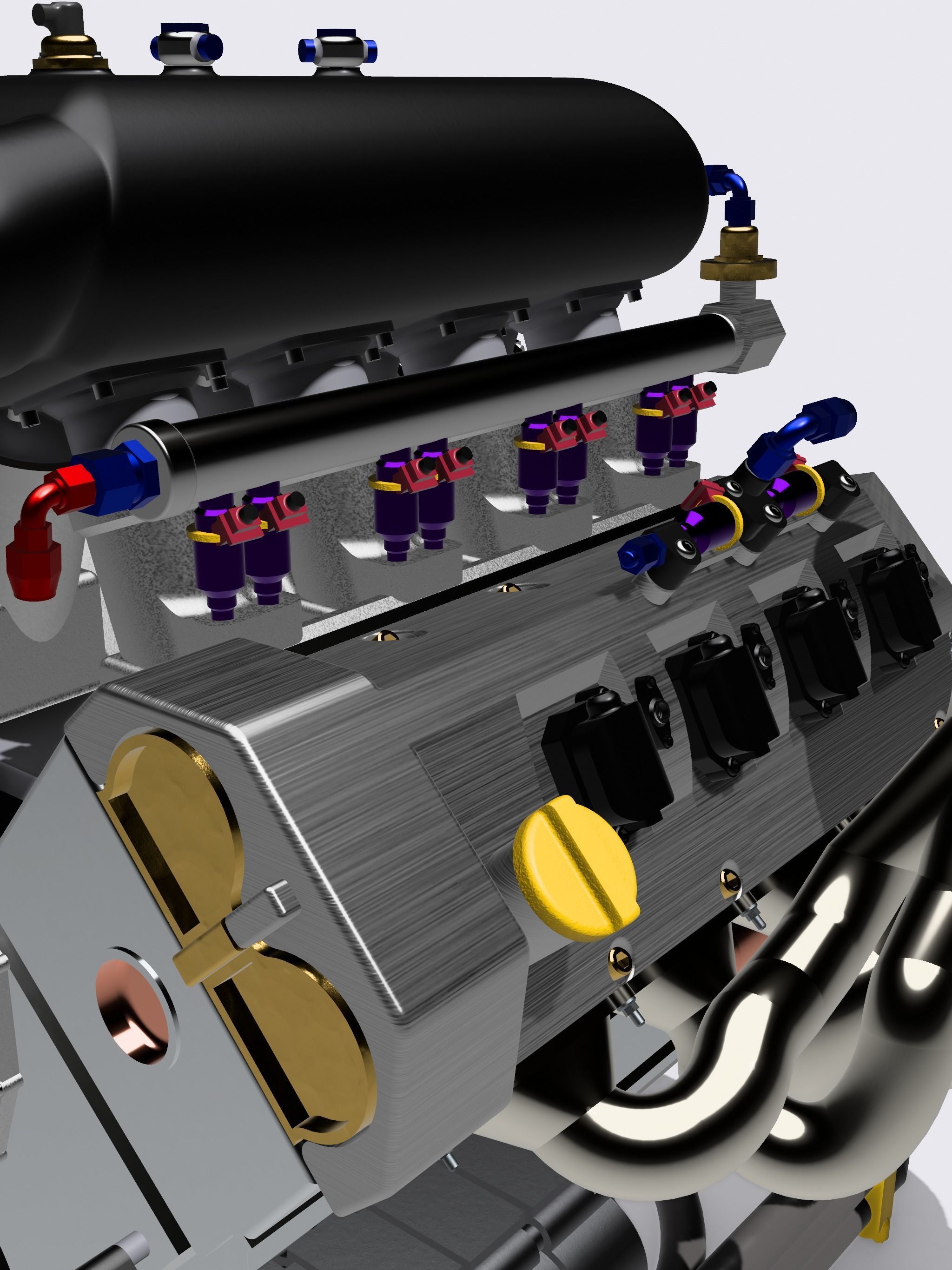 Mercedes Sauber C9 TT V8 Engine RWD Format w Gearbox 3D model 3D ...