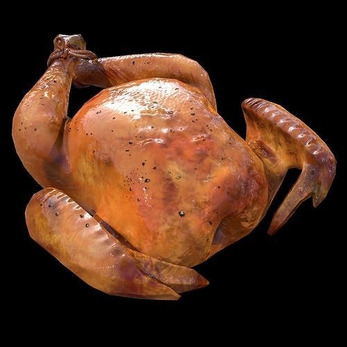 3D model Roasted Chicken VR / AR / low-poly | CGTrader