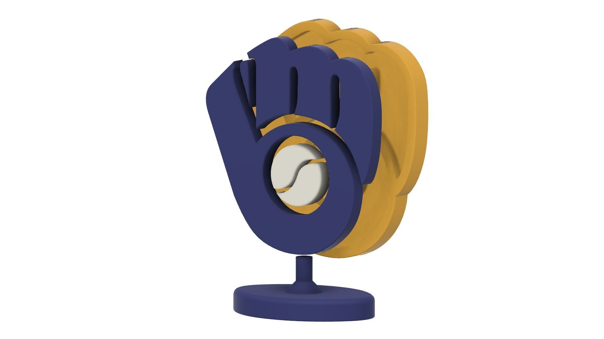 Milwaukee Brewers Stand Logo 3D model 3D printable | CGTrader