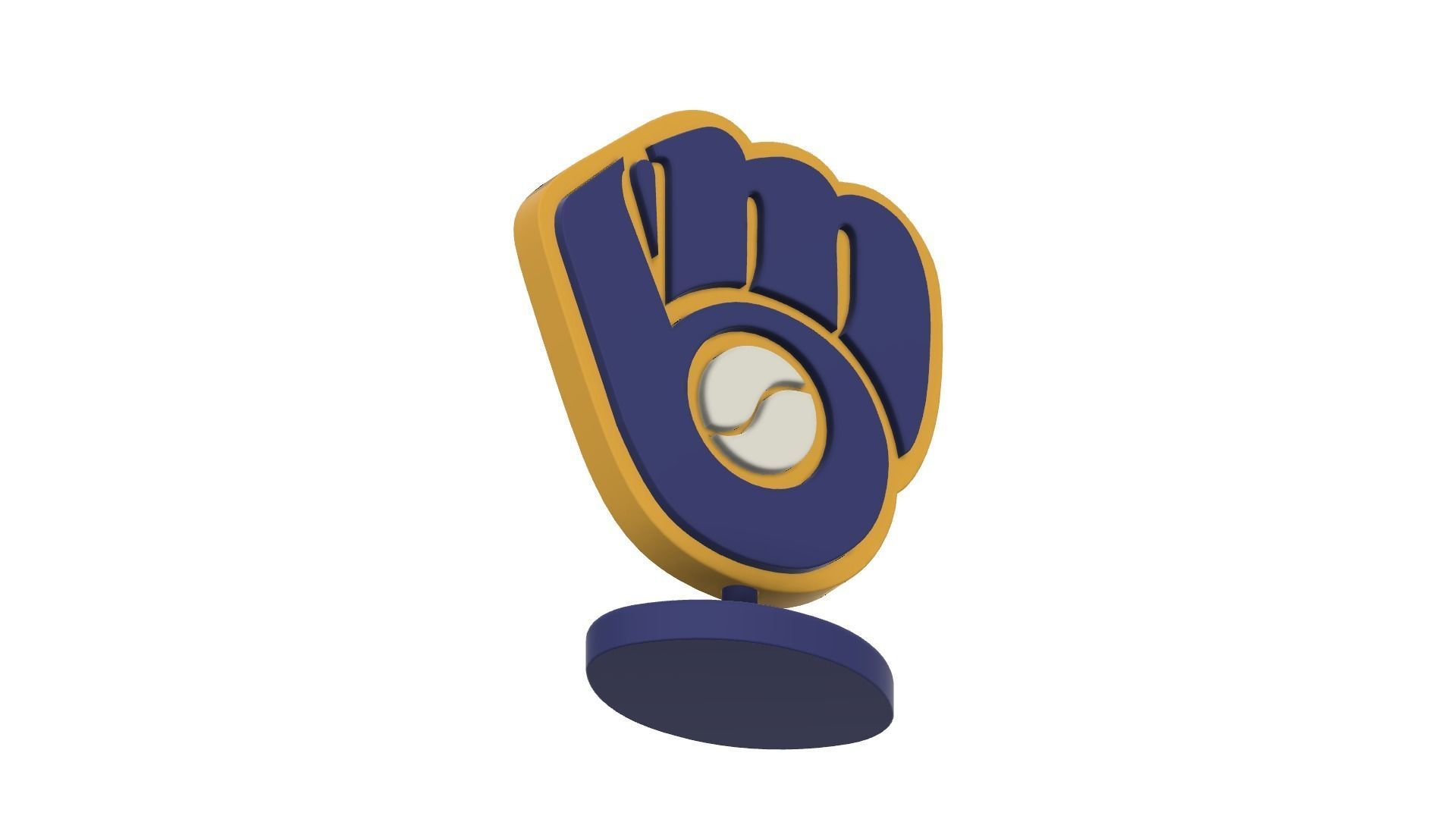 Milwaukee Brewers Stand Logo 3D model 3D printable | CGTrader