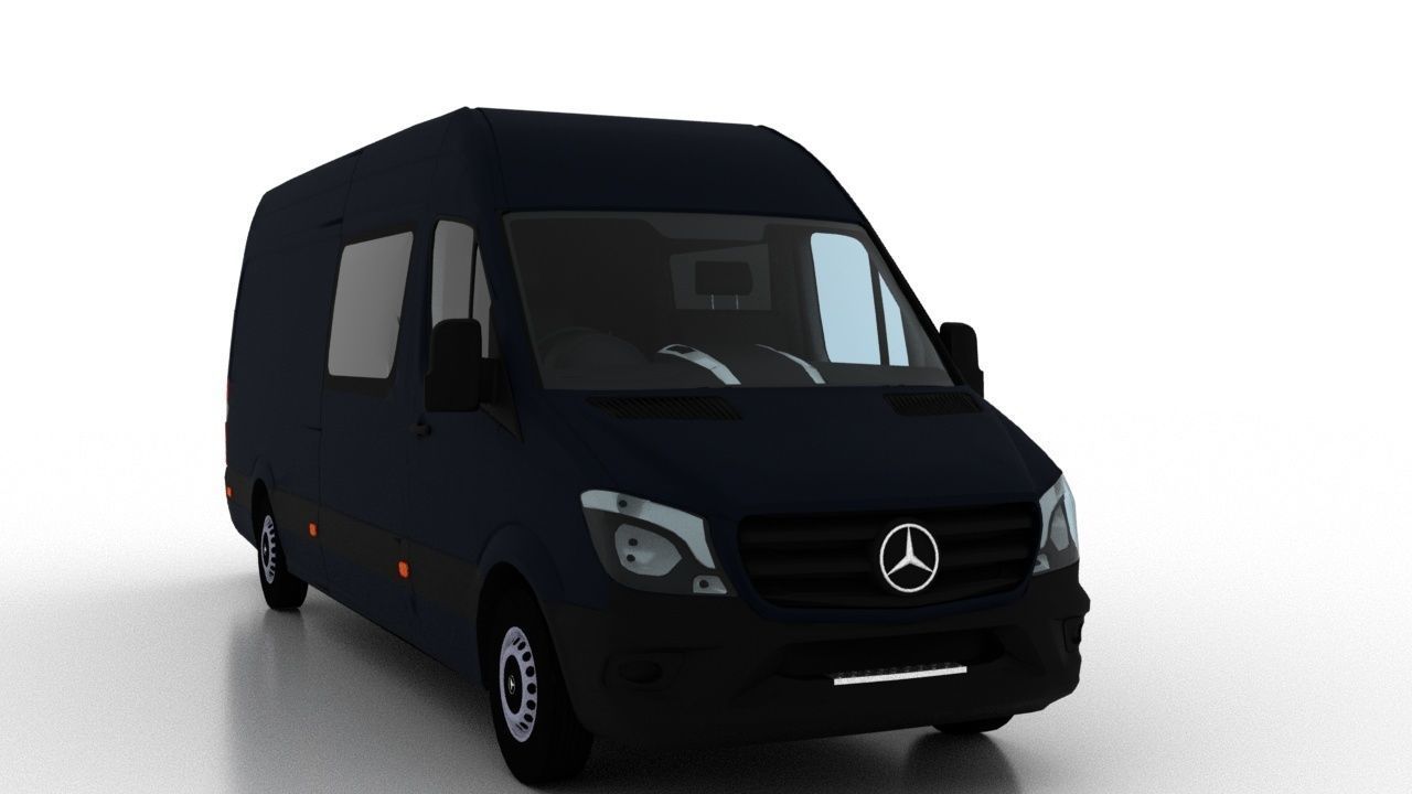 Mercedes Benz Sprinter L3H2 2015 Crew Van UK 3D model | CGTrader