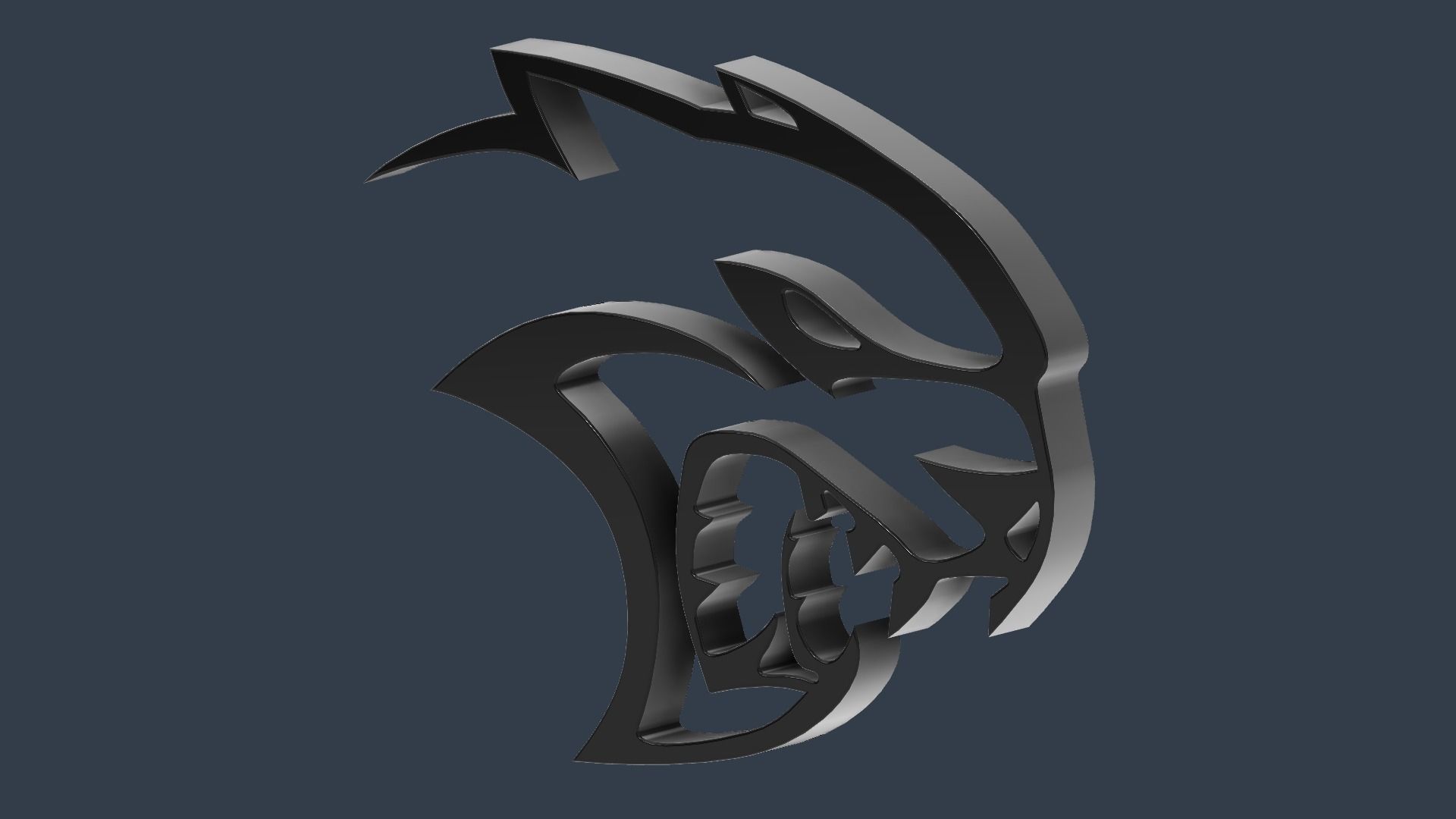 Dodge Hellcat Redeye Logo With Led 3D model 3D printable | CGTrader