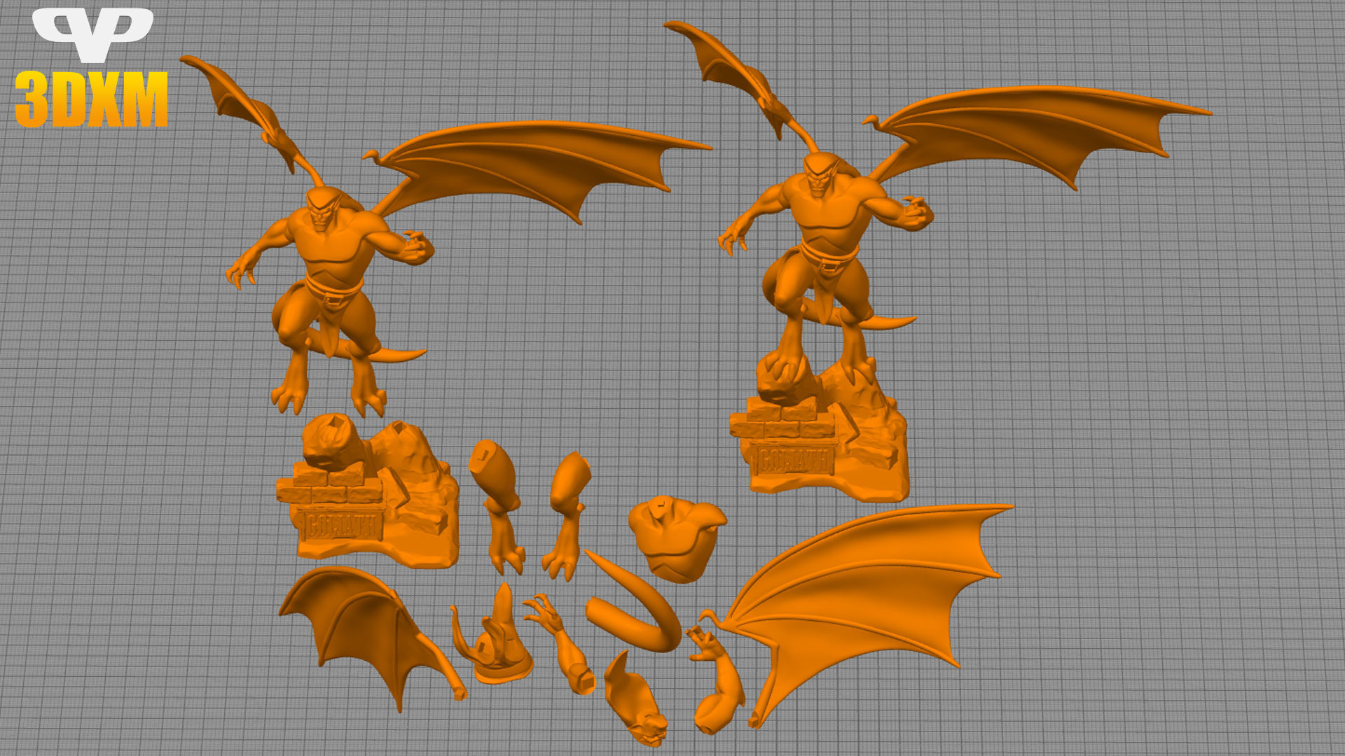 Goliath STL for 3D Printing ChibiSTL 3DXM 3D model 3D printable | CGTrader