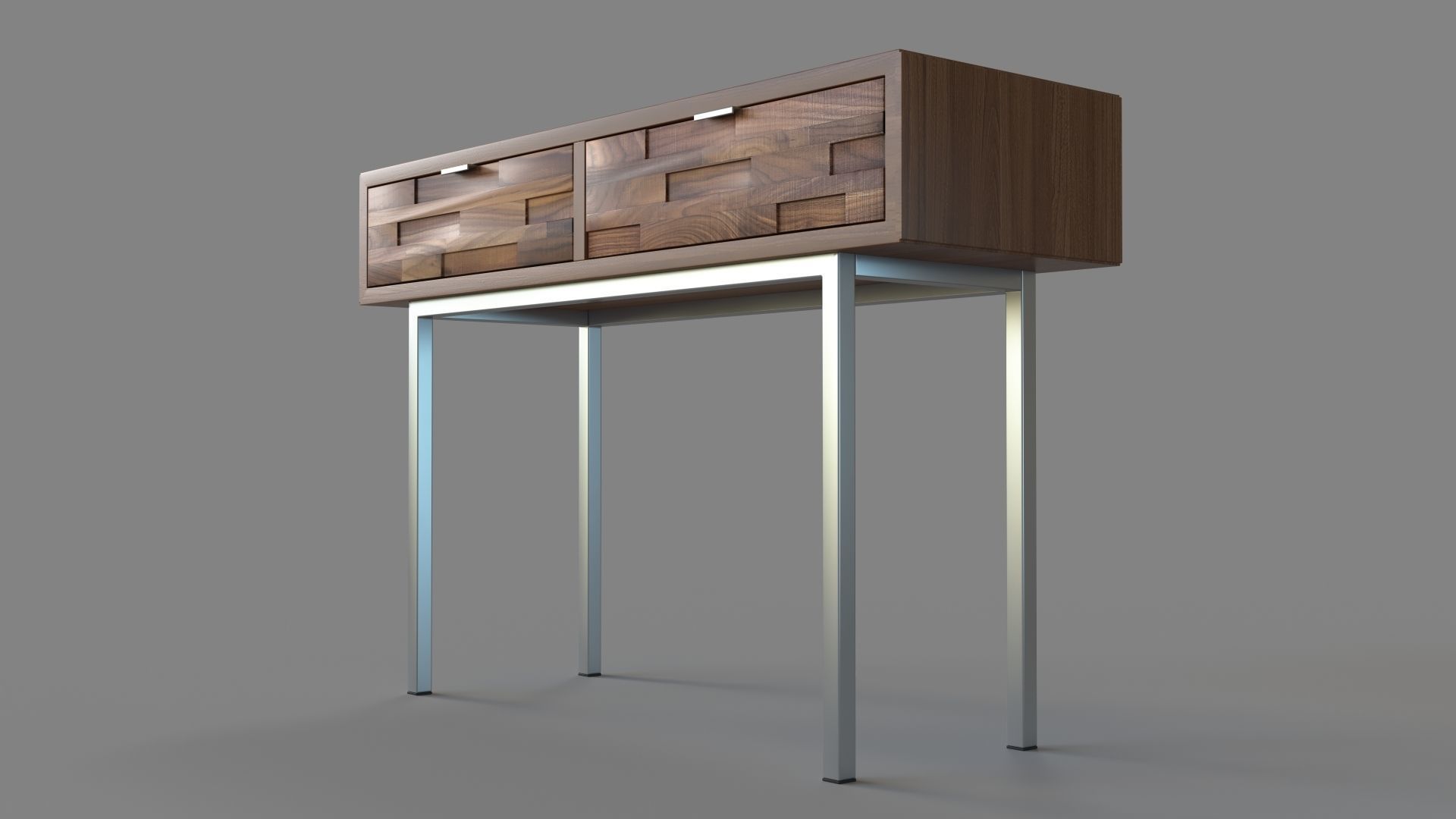 Innes Console Tables Walnut 3D model | CGTrader