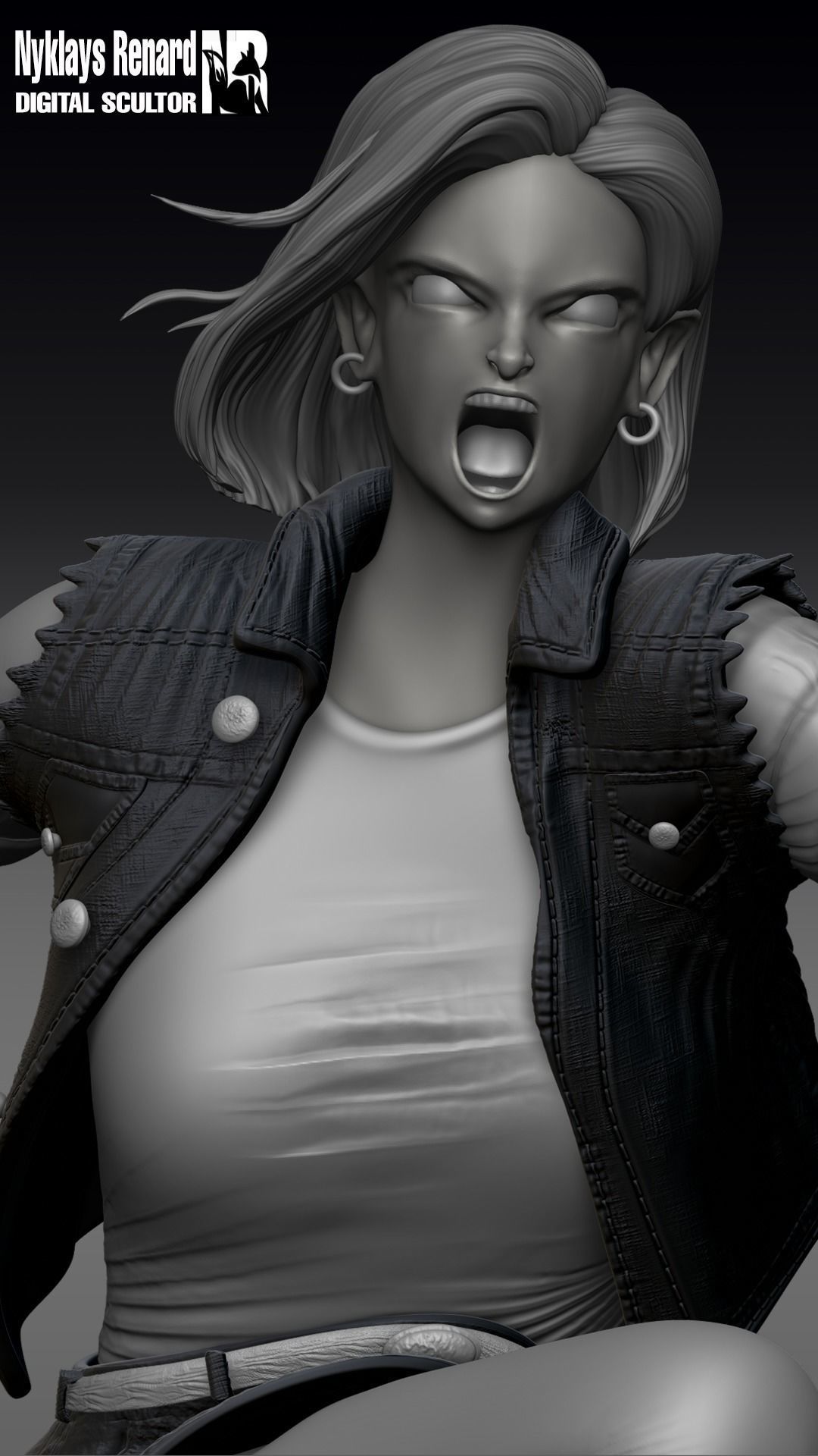 Android Number 18 3D model 3D printable | CGTrader