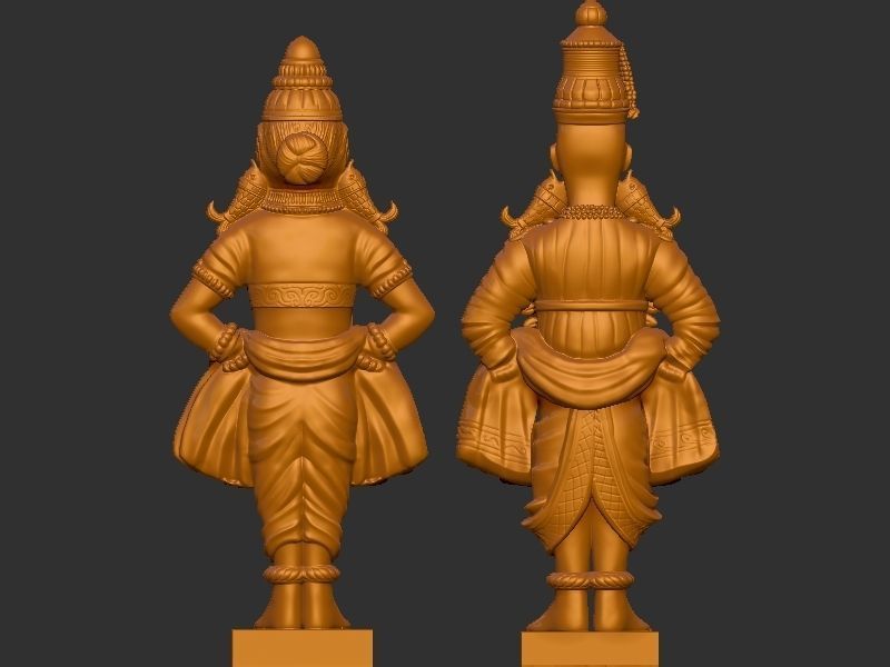 Vitthal Rukmini God 3D model 3D printable | CGTrader