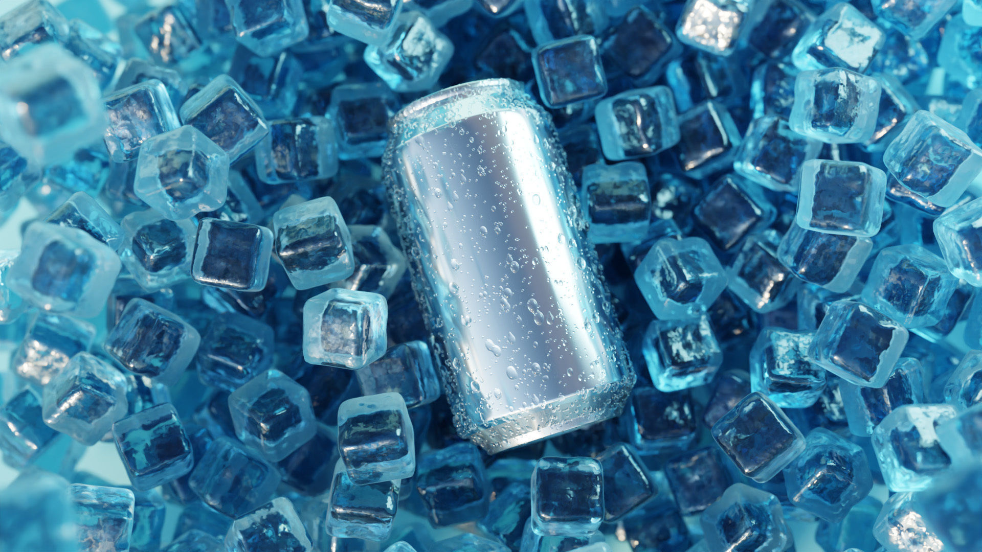 Coke Can with Condensation and Ice Cubes 3D model | CGTrader