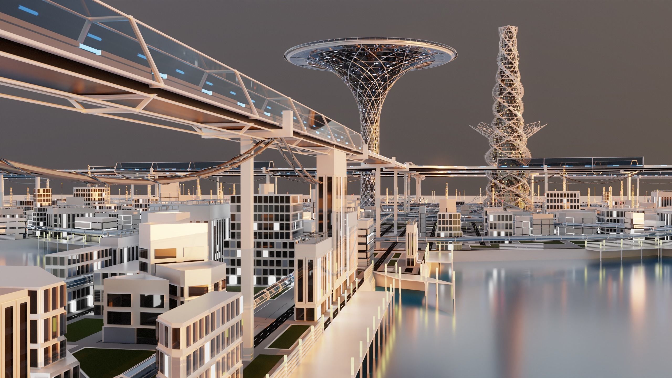 Future City 4001 3D model | CGTrader