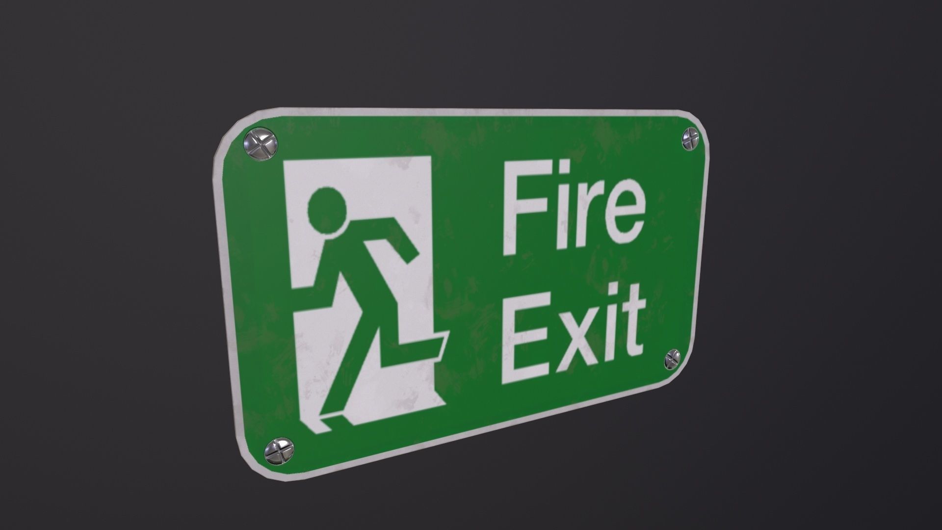 3D model Plastic Exit Sign 3D Model VR / AR / low-poly | CGTrader