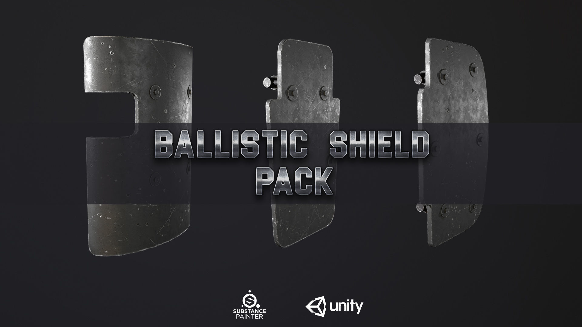 3D model Ballistic Shield Pack PBR VR / AR / low-poly | CGTrader