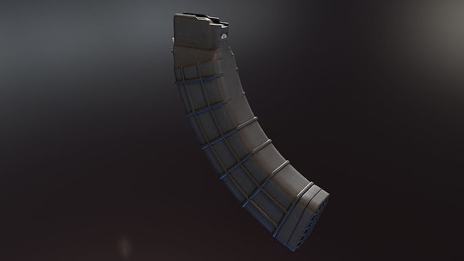 3D model 60 Round Quad AK magazine VR / AR / low-poly | CGTrader