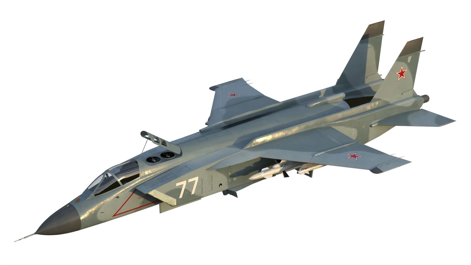 Yak-141 VTOL jet fighter 3D model animated | CGTrader