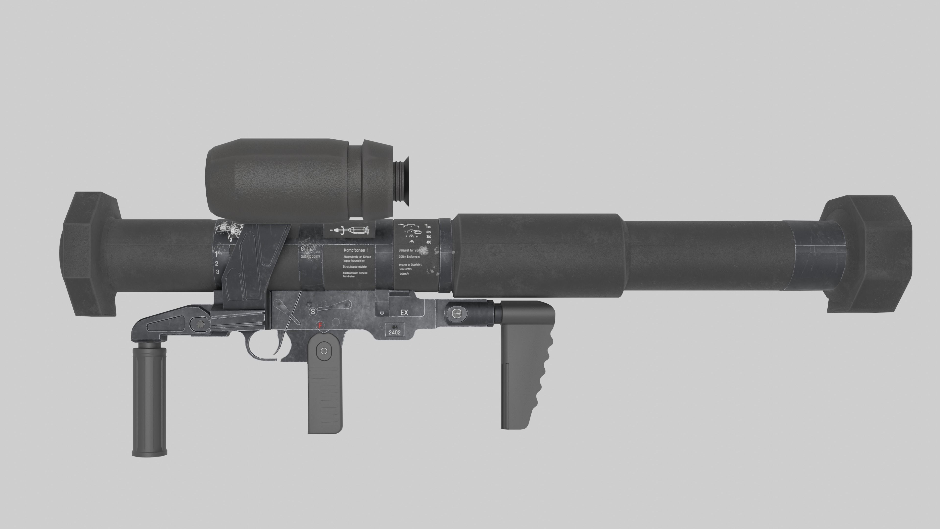 3D model Ultimate Panzerfaust 3 Rocket Launcher Pack VR / AR / low-poly ...