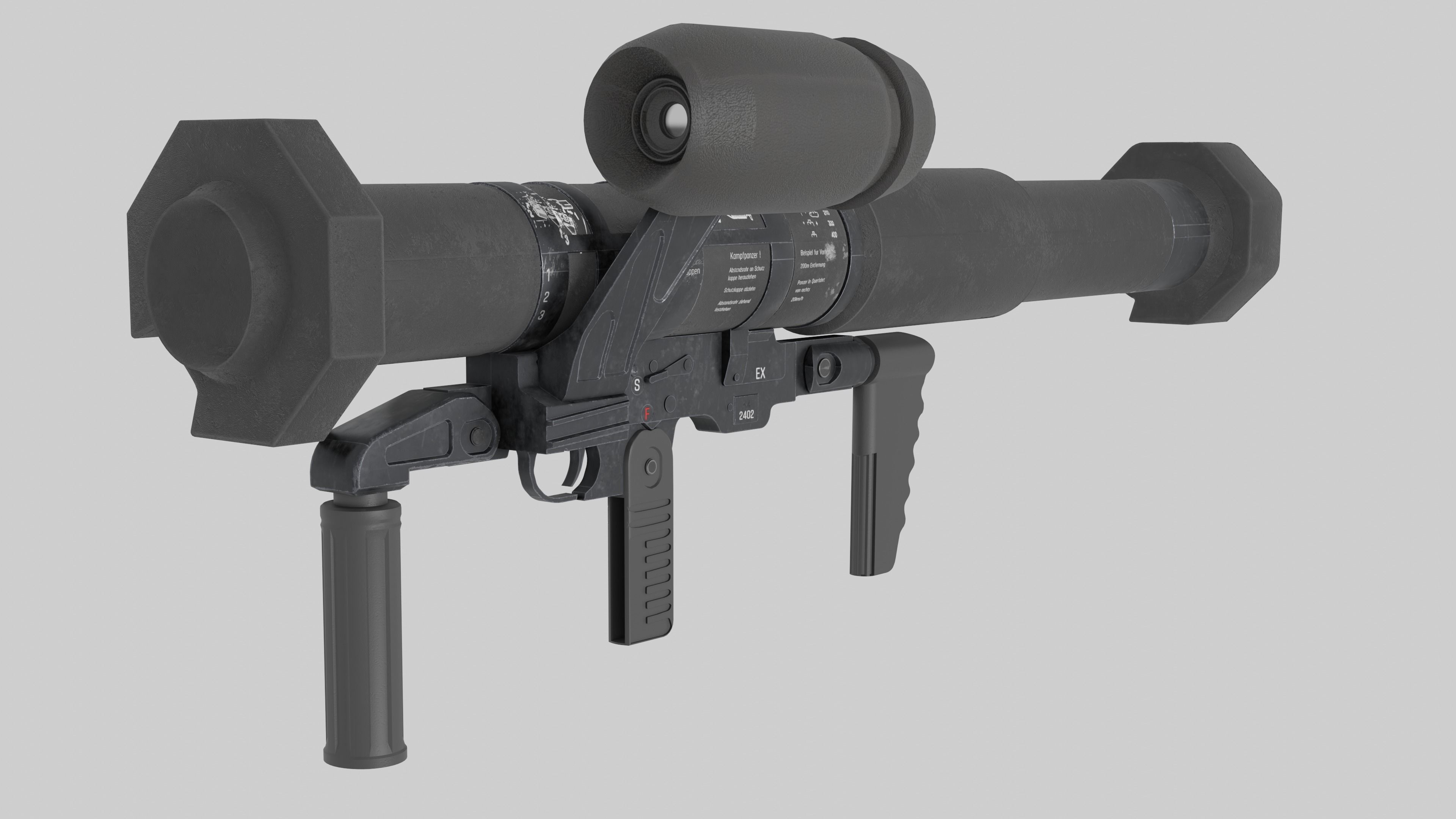 3D model Ultimate Panzerfaust 3 Rocket Launcher Pack VR / AR / low-poly ...