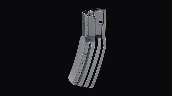 3D model Surefire MAG5-60 Stanag magazine M4 AR VR / AR / low-poly ...