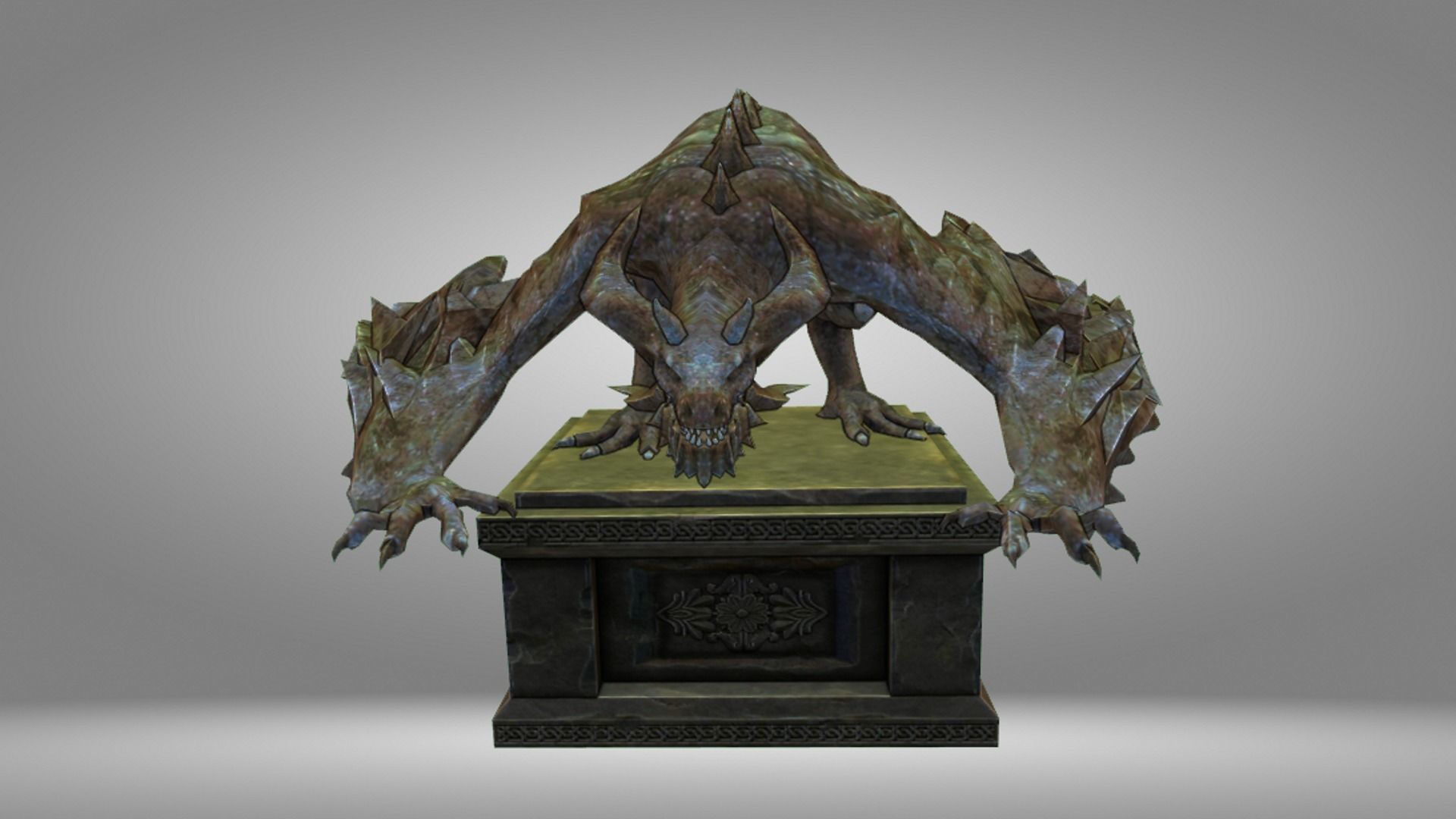 Blue Dragon Sculpture 3D model 3D printable | CGTrader