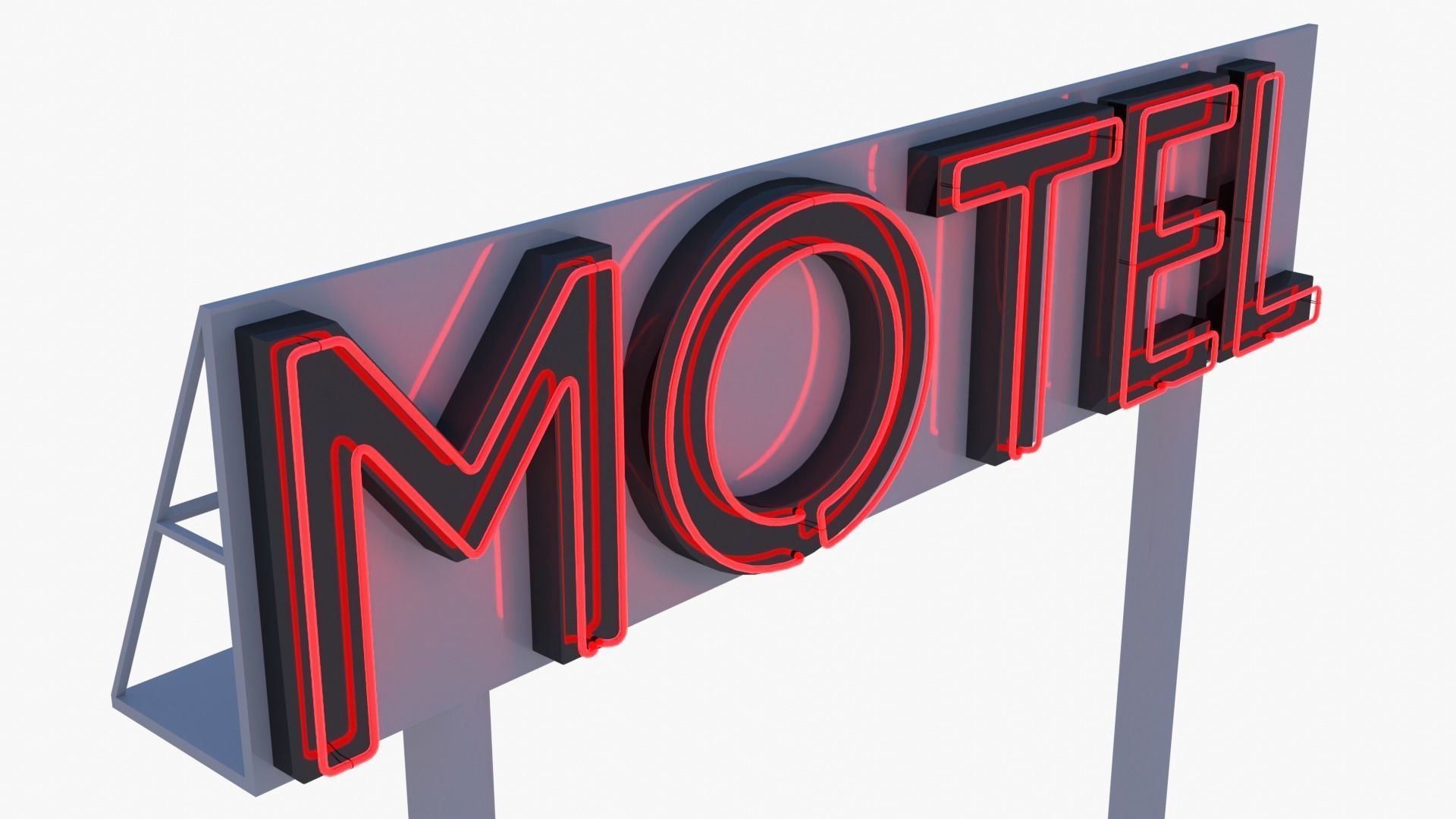 MOTEL billboard 3D model | CGTrader