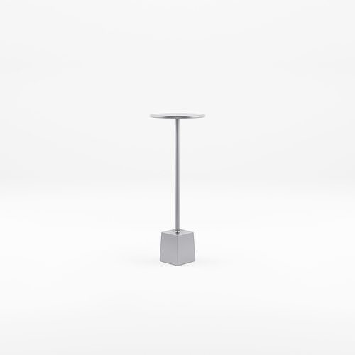 3D model 3D Model of a side table in metal with a round table top VR ...
