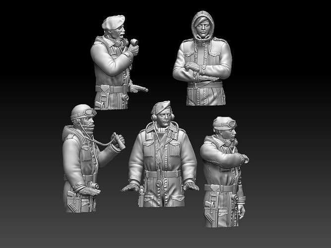 British tank crew ww2 3D model 3D printable | CGTrader