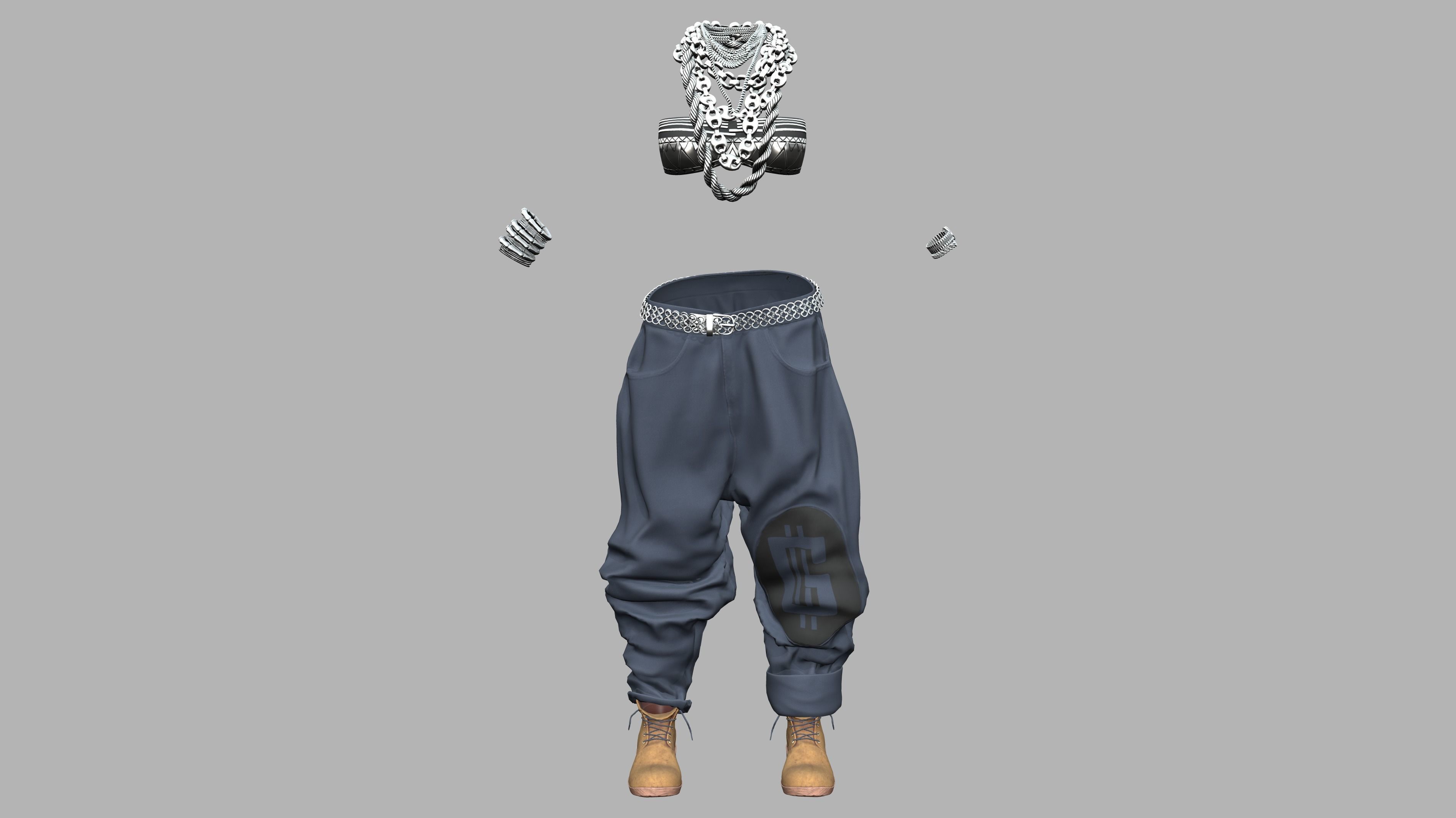 3D model Full Female Rapper Outfit VR / AR / low-poly | CGTrader