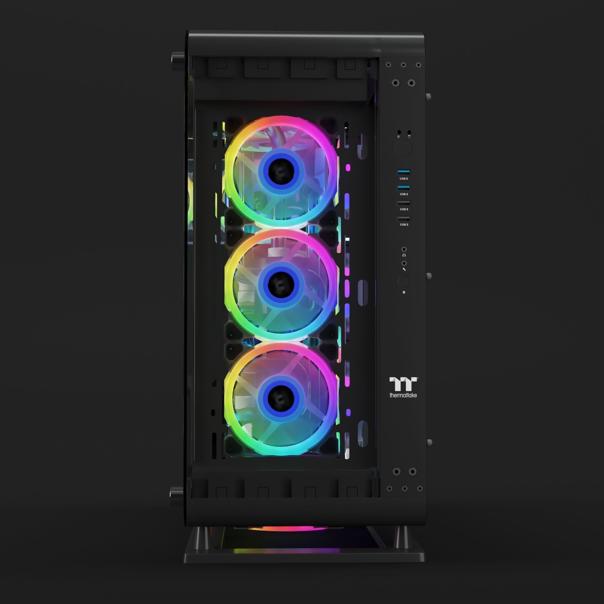 Thermaltake Core P6 Tempered PC Black 3D model animated | CGTrader