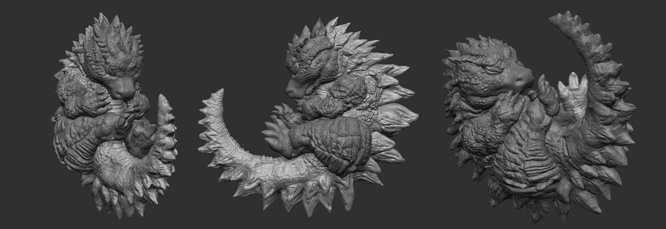 BABY GODZILLA LIGHT 3D model 3D printable | CGTrader