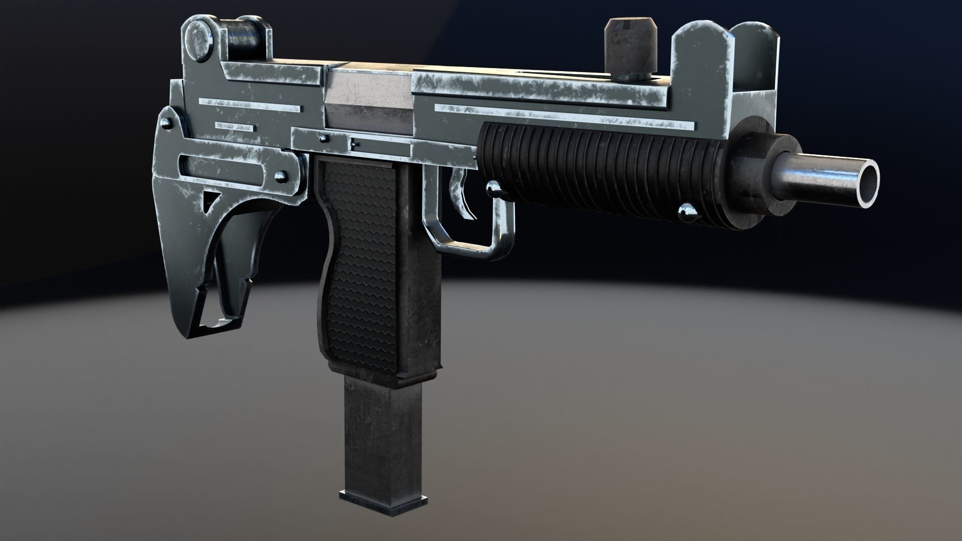 3D model Uzi-miniGun gun VR / AR / low-poly | CGTrader