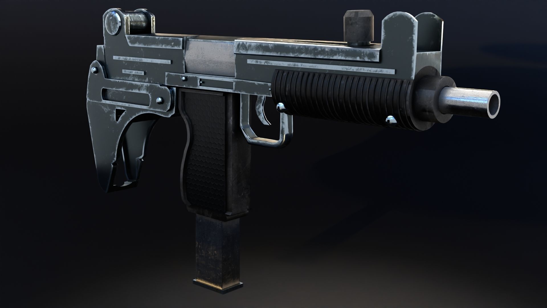 3D model Uzi-miniGun gun VR / AR / low-poly | CGTrader