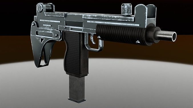 3D model Uzi-miniGun gun VR / AR / low-poly | CGTrader